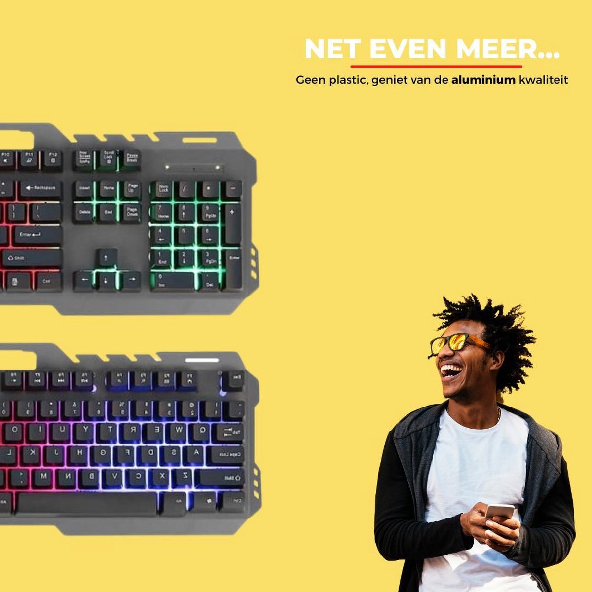 Gaming Toetsenbord – Keyboard – Toetsenborden – 144 Toetsen – QWERTY ...