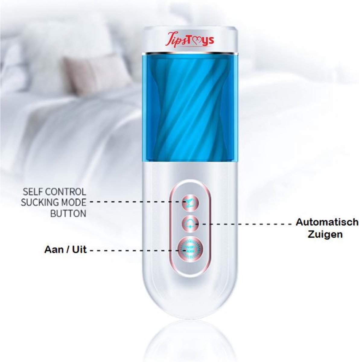Tipstoys Luxe Zuig Masturbator Voor Man Pocket Pussy Kunst Vagina