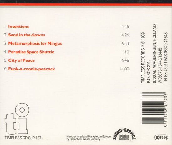 George Adams Quintet - Paradise Space Shuttle (CD), George -Quintet ...