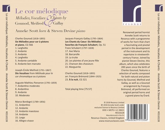 Anneke Scott - Le Cor Melodique - Melodies, Vocalises & Chants (CD), Anneke Scott | Muziek | bol
