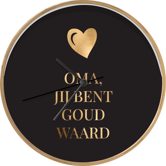 Klok Ø 30 Cm Oma Jij Bent Goud Waard Quotes Spreuken Oma
