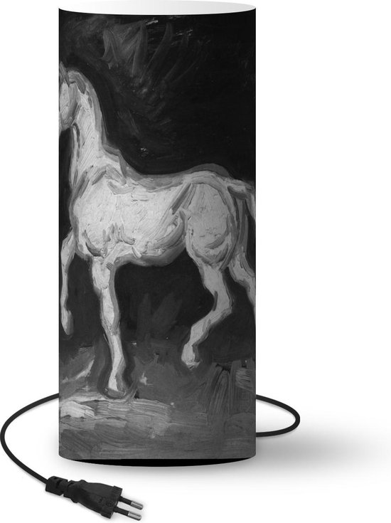 Lampe Vincent van Gogh - Cheval en noir et blanc - Peinture de Vincent ...