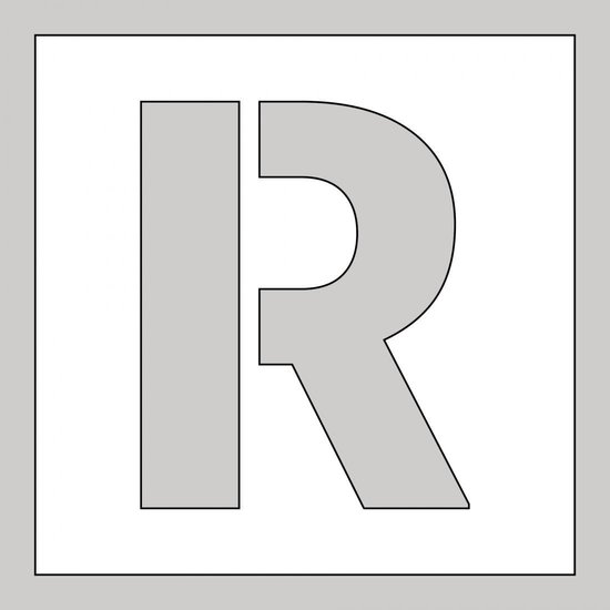 Sjabloon letter R 200 x 200 mm | bol.com
