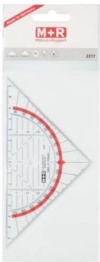 Mobius & Ruppert Geodriehoek M+R 14cm kunststo - | bol