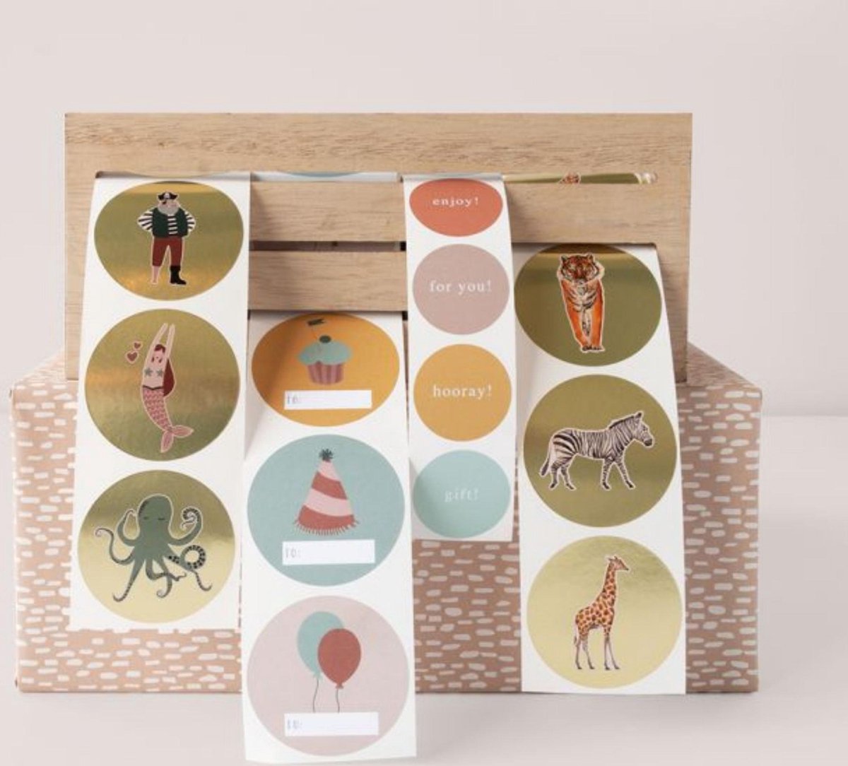 Sticker Cadeau Luxe Jungle Goud 24 pièces - Stickers de fermeture ...