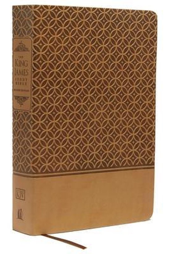 KJV Study Bible, Large Print, Leathersoft, Tan, Thumb Indexed, Red ...