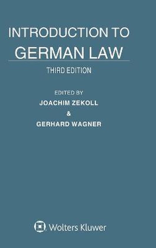 Introduction to German Law | 9789041190987 | Joachim Zekoll | Boeken ...