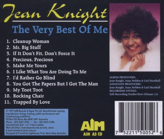 Jean Knight - The Very Best Of Me (CD), Jean Knight | Muziek | bol