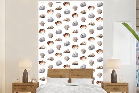 Behang - Fotobehang Schelp - Kleur - Patroon - Breedte 155 cm x hoogte ...