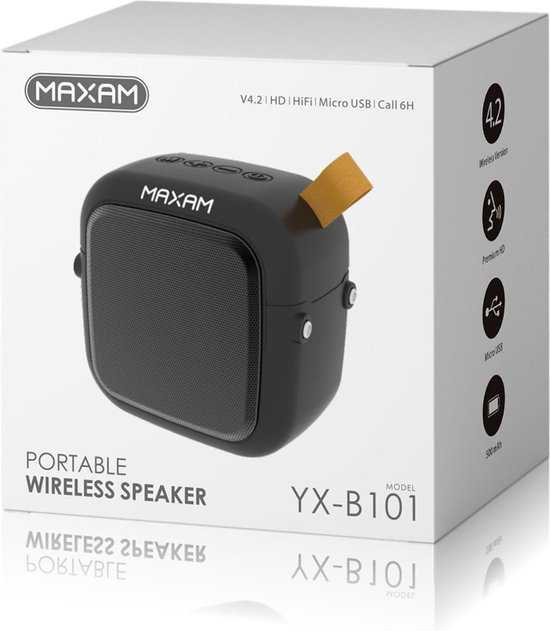 Maxam YX-B101 Draadloze Bluetooth Speaker - zwart 3W/BASS | bol