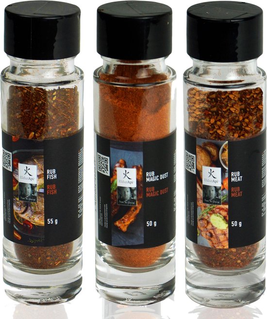 EldurApi | Rubs Set | Magic Dust, Vlees & Vis | Kruidenset | Rub | BBQ ...