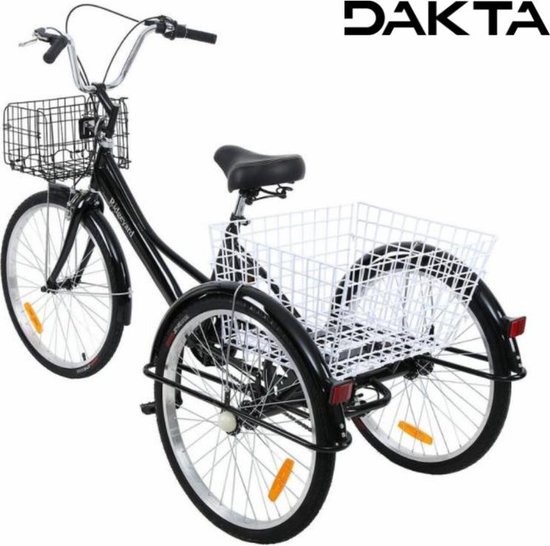 Dakta® Driewieler Volwassenen - Fiets - Driewielers - Zwart - 7 ...