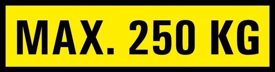 Max 250 kg sticker 300 x 75 mm | bol