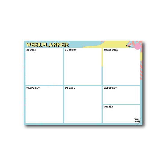 Weekplanner - werkplanner - familie planner - A4 weekplanner - Studio ...