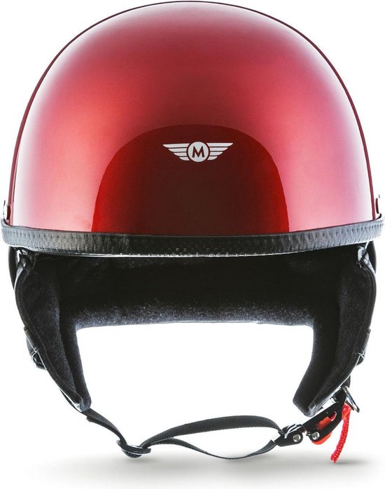 MOTO D23 braincap, Rood, halve helm, solex pothelm voor scooter en ...
