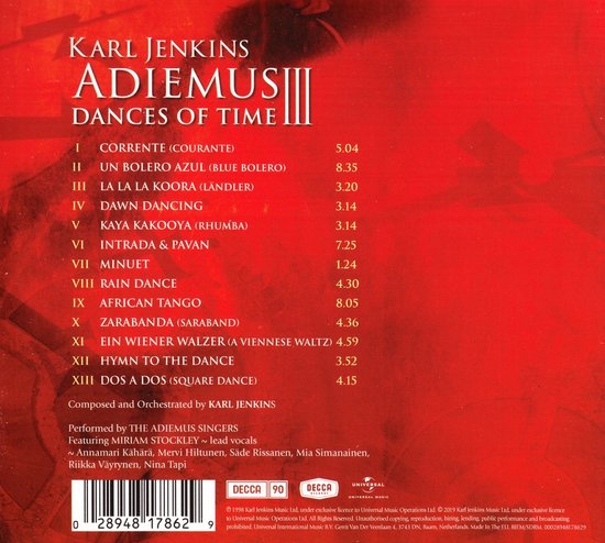Karl Jenkins - Adiemus III - Dances Of Time (CD), Karl Jenkins | Muziek ...