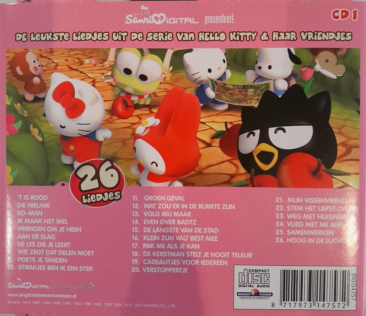 Various - Hello Kitty - De Leukste Liedjes 1, Kitty En Haar Vriendjes ...