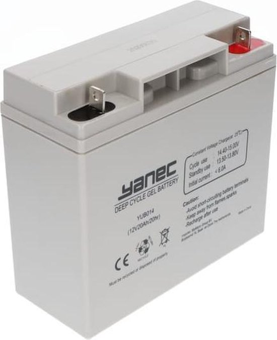 Gel accu 12V, 20 Ah Yanec | bol.com