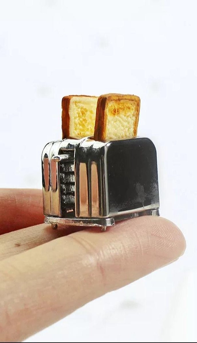 Miniatuur keuken broodroostertje / poppenhuisinrichting 1:12 ...