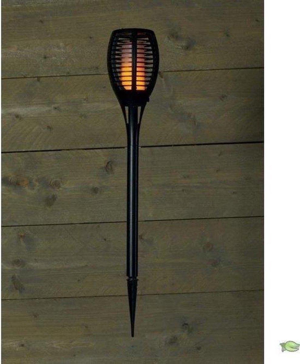 2x Stuks - Solar fakkel met sensor - Tuinvelichting op zonne-energie ...