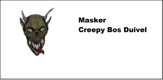 Masker Creepy Bos Duivel groen - latex - Halloween creepy horror ...