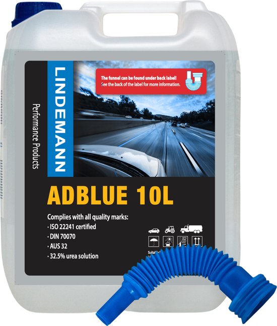 Lindemann Adblue 10 liter - Inclusief Handige Vulslang (Achter Etiket/ In de Kan) -... | bol