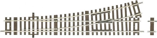 H0 Roco RocoLine (zonder ballastbed) 42442 Wissel, Links 230 mm 1 stuk(s) | bol