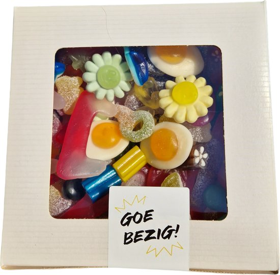 Snoepdoos - " Goe bezig "- gevuld met gemengde snoepjes | bol