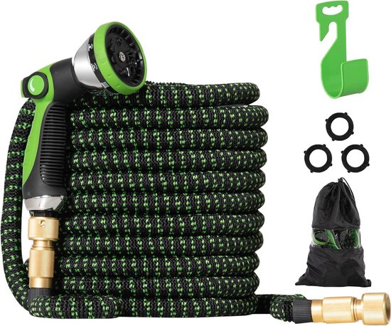Outsunny flexibele tuinslang 22,5 m met 10 functies sproeikop ...
