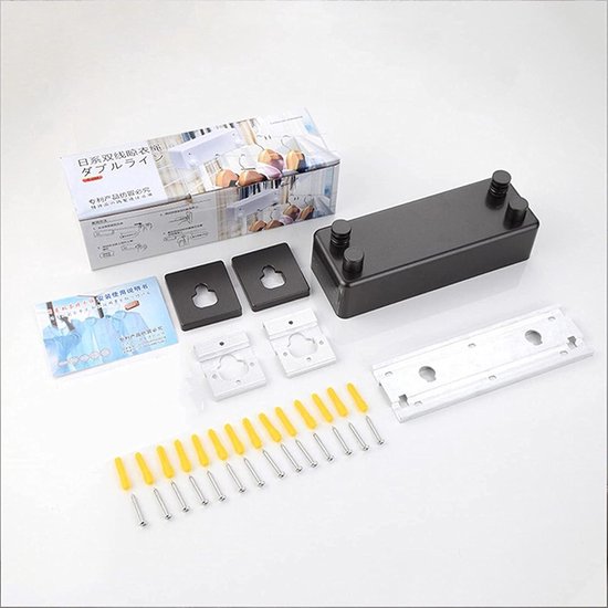 Retractable Double Line Clothesline With Adjustable Rope String ...