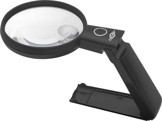 LED-handvergrootglas met uitklapbare voet - vergrootglas met groot ...