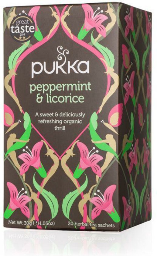 3x Pukka Thee Peppermt Licorce 20 stuks | bol