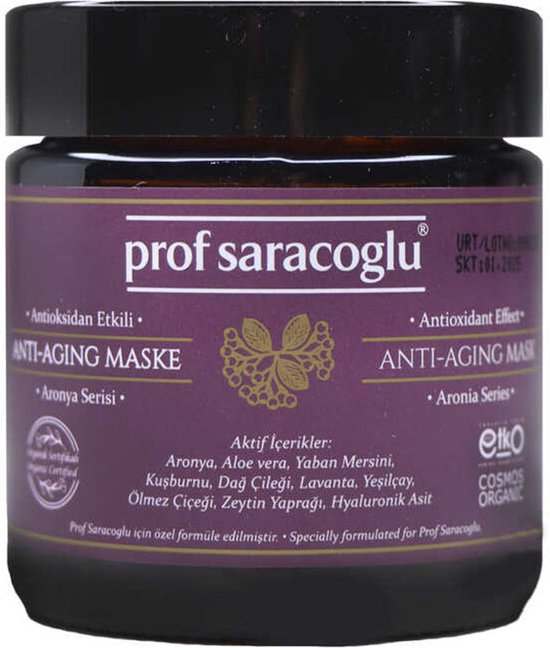 Prof Saracoglu Masque Facial Anti-Âge Aronia - 100 ml | bol