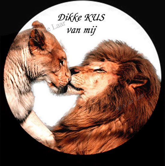 SLUITSTICKERS Dikke kus 10 stuks – 50 mm – kus - geweldig - Kadosticker ...