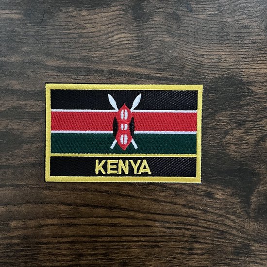 Kenia | Kenya Vlag Patch Strijkembleem 8 x 5 cm - Eenvoudig op te Strijken Embleem... | bol