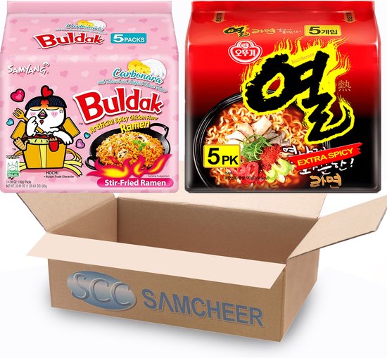 Koreaanse Instant Noedels/Noodles Mixpakket Samyang Buldak Carbonara 5x ...