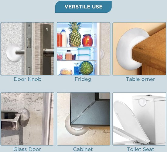 Deurklinkbuffer, Deurstopper muur, Transparante Deurbuffer ...