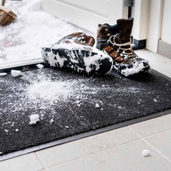 Schoonloop-droogloopmat-zwart-120x180 cm | bol