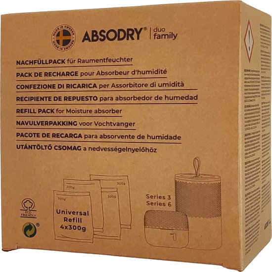 Absodry Duo Family Refill Bag 3 Series 4-pack | bol