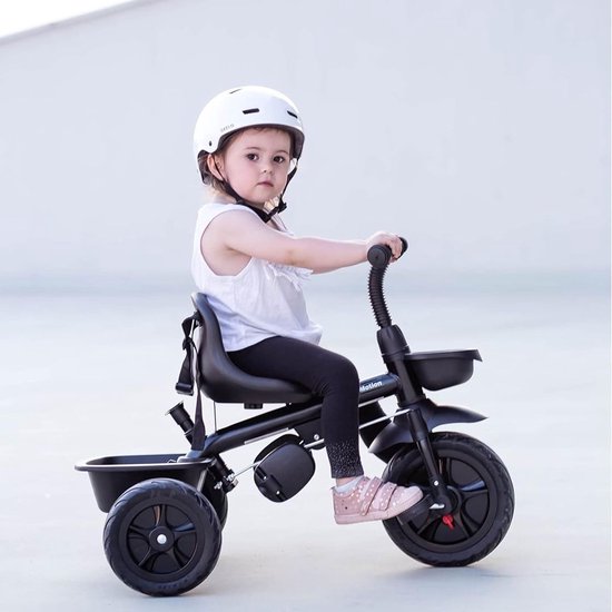 Driewieler met Duwstang - Driewielers - Loopfiets - Zwart | bol