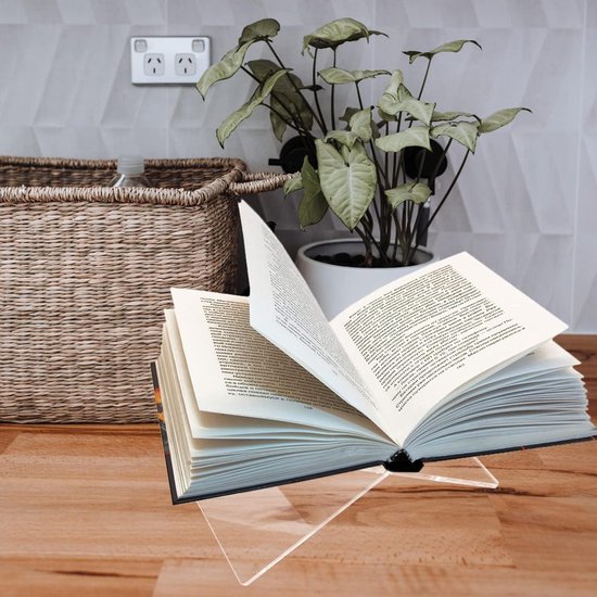 Acrylboekstandaard X-vorm - open boekenstandaard voor lezen en ...