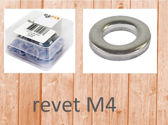 Sluitring Bofix M4 verzinkt (250 stuks) | bol