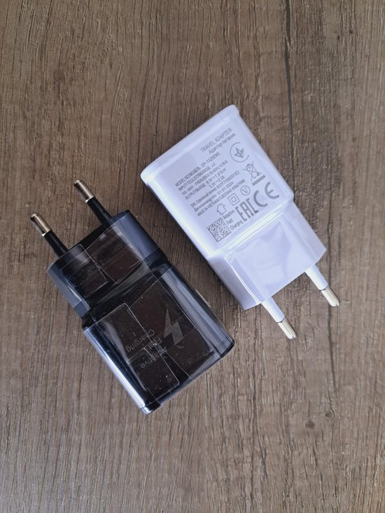 2 x USB stekker - USB Oplader - Adapter - Wit en zwart | bol