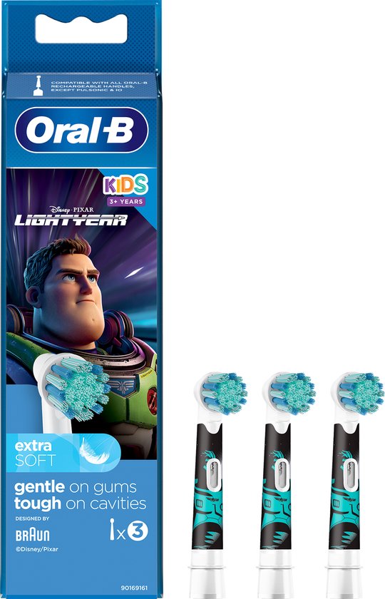 Oral-B Kids Opzetborstels Met Disney Lightyear - 3 stuks | bol