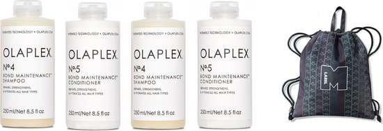 2x Olaplex No.4 Bond Maintainance Shampoo - 250 ml + 2 x Olaplex No.5 ...