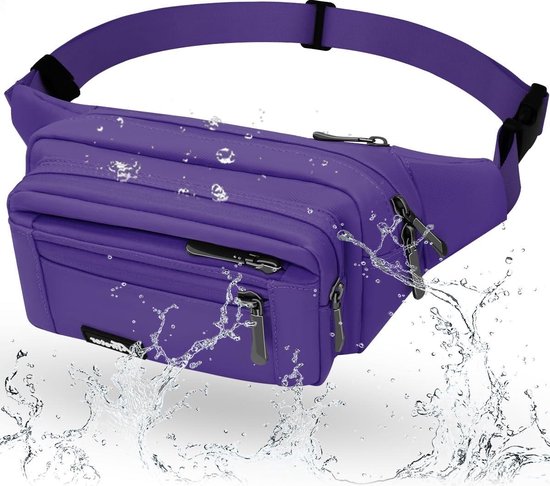 Waterdichte heuptas met meerdere zakken - modieuze heuptas voor ...