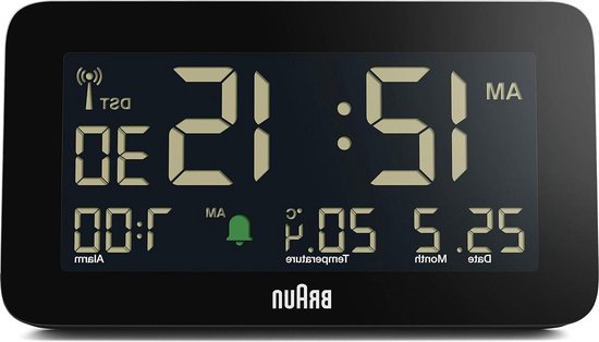 Radio Controlled Alarm Clock - Central European Time Zone (DCF) - Date ...