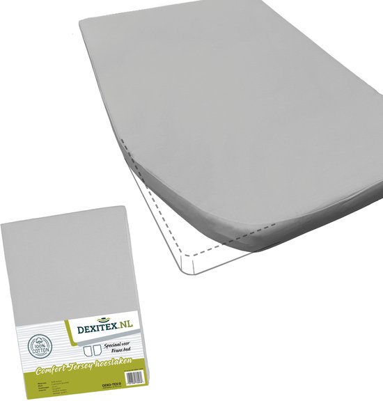 Dexitex Frans bed LICHT GRIJS Hoeslaken, geschikt voor Caravan,Camper ...
