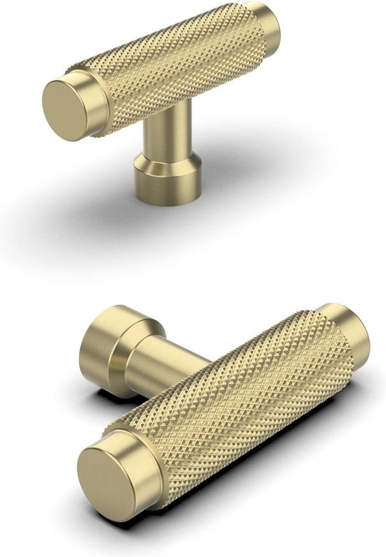 10 stuks meubelknoppen - messing - moderne massieve grepen - keuken en ...