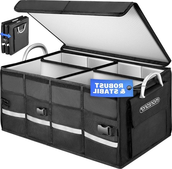 Kofferbak Organizer Deksel 68L Verdelers Waterdicht Opvouwbaar ...